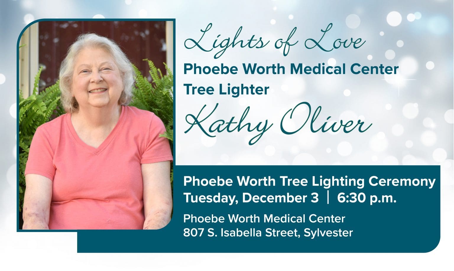 Three-Time Cancer Survivor Will Light Phoebe Worth Lights of Love Tree ...